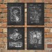 Computer Geek Wall Art Poster Set of 4 No.2 Computer Room