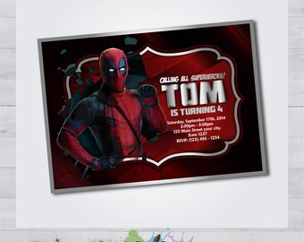 Invitación de deadpool | Etsy