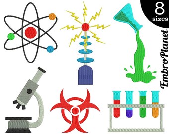 Chemistry embroidery | Etsy