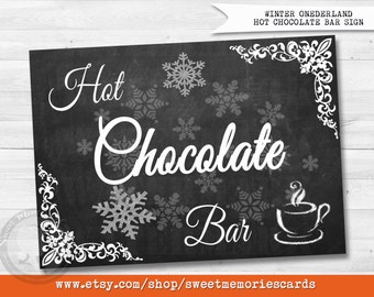 Hot Chocolate Bar Sign Hot Chocolate Party Hot Cocoa Party
