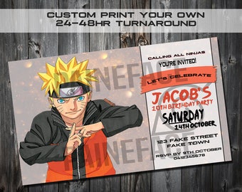 Naruto invitation | Etsy