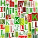 Red & Green Christmas Printable Digital Alphabet A to Z