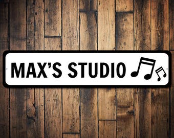 Custom MUSIC ROOM SIGN Customizable Music Room Signs Vintage