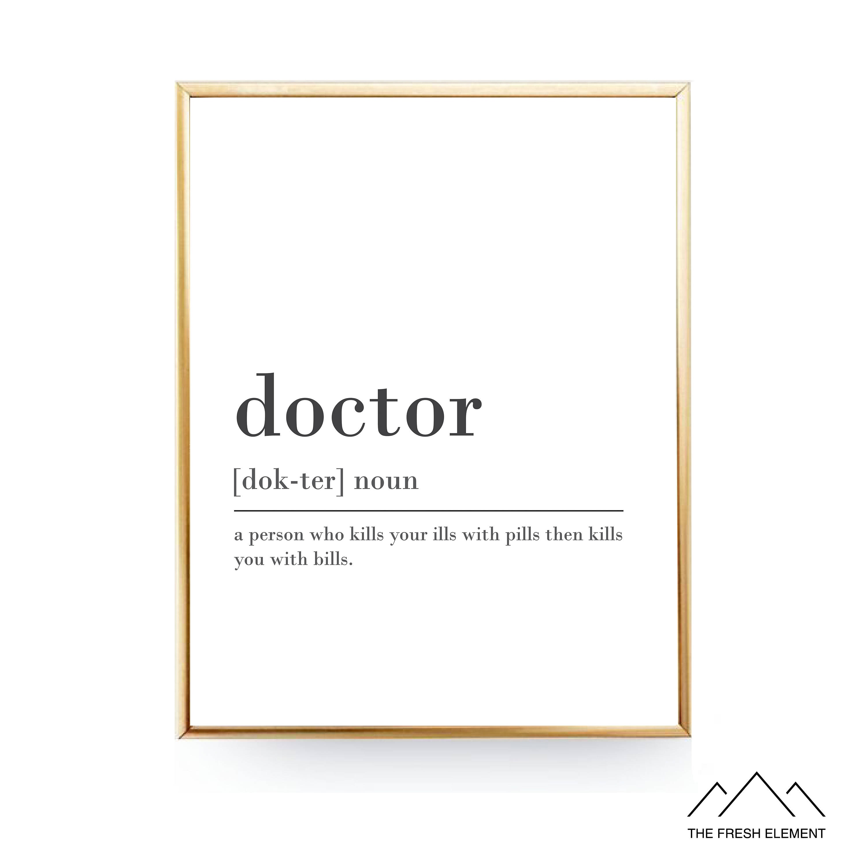Doctor Definition Print DIGITAL PRINT Printable Definition of