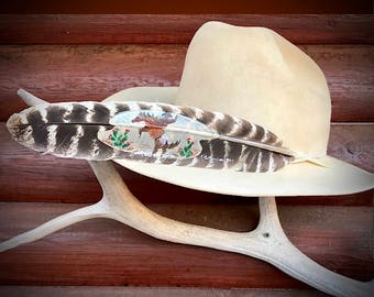 Cowboy hat feathers | Etsy