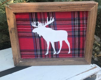 Plaid moose | Etsy