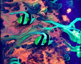 Fish painting | Etsy