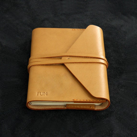 Leather Journal A6 Notebook Refillable Notebook Personalised