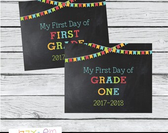 My First Day of First Grade Sign First Day of School Sign