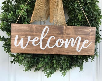 Wood welcome sign | Etsy