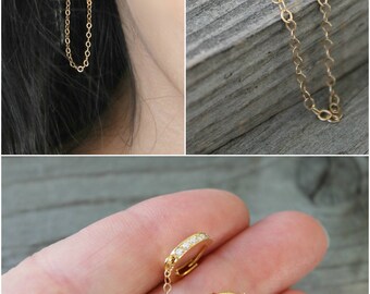 Connected earrings | Etsy