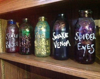 Spooky bottles | Etsy