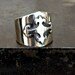 Sterling silver mens ring. Christian jewelry. Man cross ring.