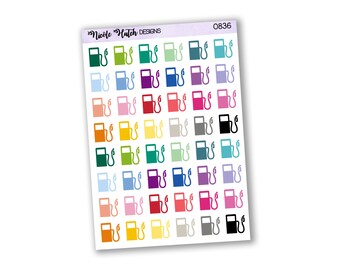 Gas station stickers | Etsy