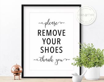 Take shoes off sign | Etsy