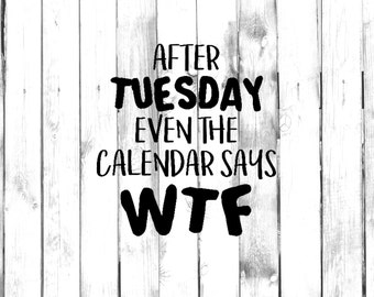 Calendar says wtf | Etsy