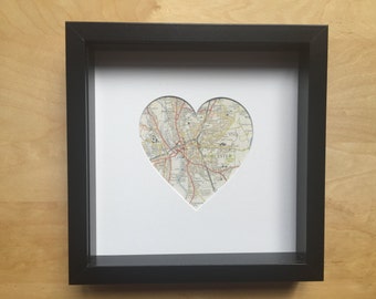 Heart shaped map | Etsy