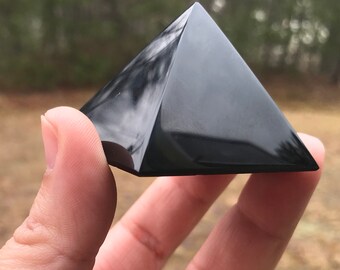 Obsidian pyramid | Etsy