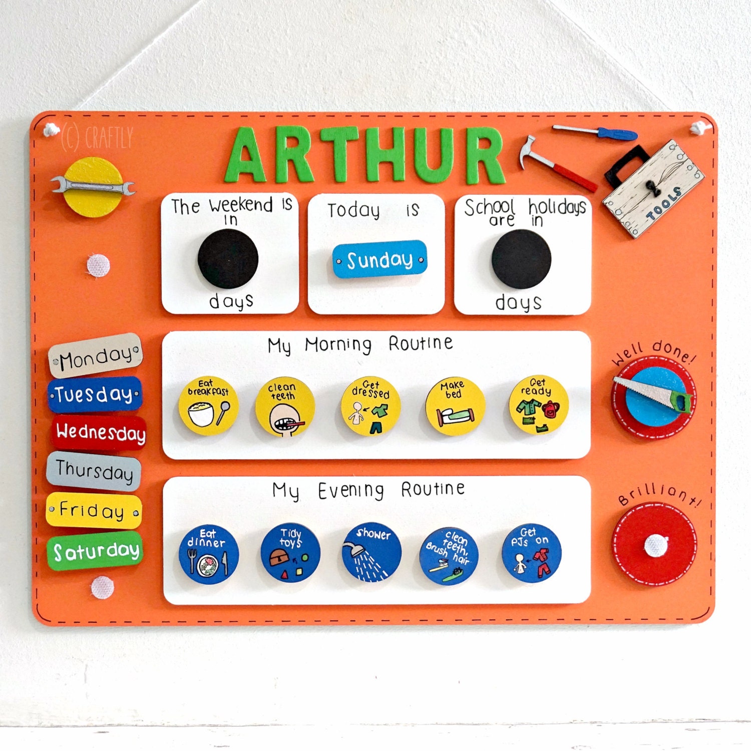 Personalised Daily Routine Board Autism Morning Routine