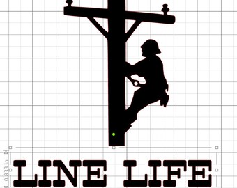 Lineman decal | Etsy
