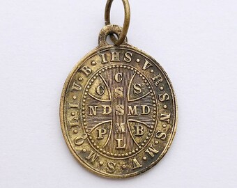 Vintage St. Benedict Catholic Religious Medal