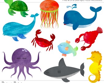 Watercolor animals | Etsy