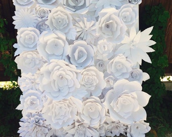 Paper flower wall | Etsy