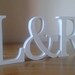 White Wooden Letters & Signs and Numbers Free-standing