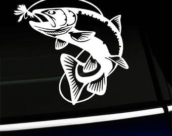 Fly fishing sticker | Etsy