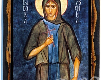 Saint Matilda of Ringelheim Christian Catholic Icon on wood