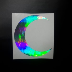 Crescent moon decal | Etsy