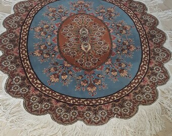 Turquoise orange rug | Etsy