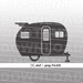 Retro Camper DXF FileCamping DXF Filepng & dxf File-Vector