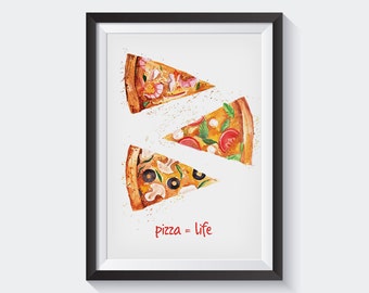 Pizza art | Etsy