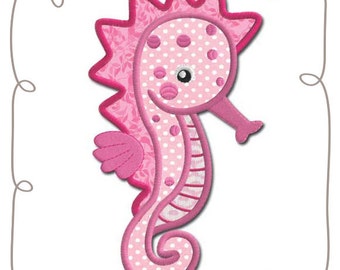 Seahorse applique | Etsy