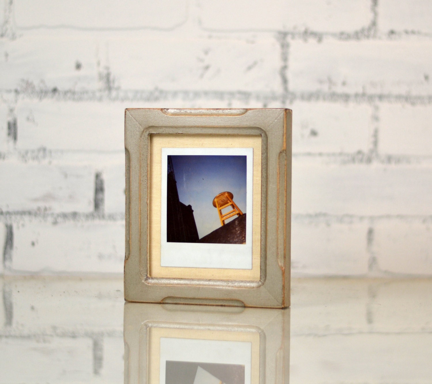 Picture Frame for Instant Camera Print in Shallow Bones Style