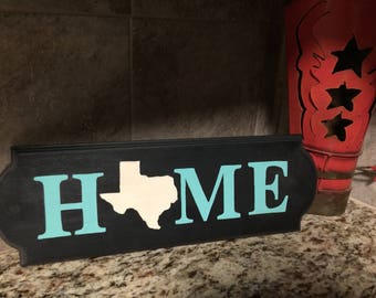Rusted Texas Home Sign