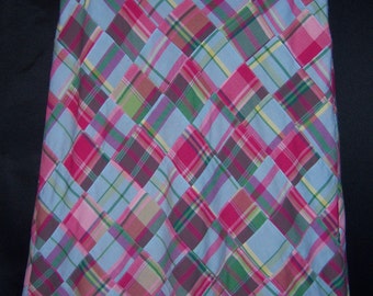 Madras plaid skirt | Etsy
