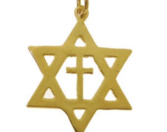 Star of david cross | Etsy