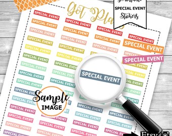 Holiday Event Planner Stickers Printable Special Occasions