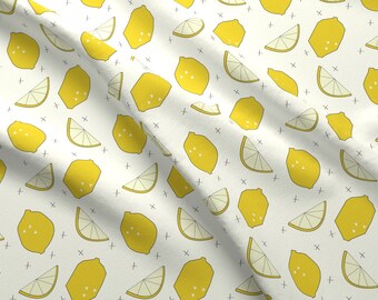Lemon yellow fabric | Etsy