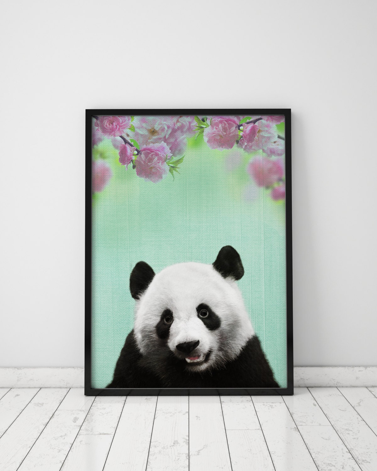 Panda Wall Art Panda Print Baby Room Decor Baby Girl Nursery