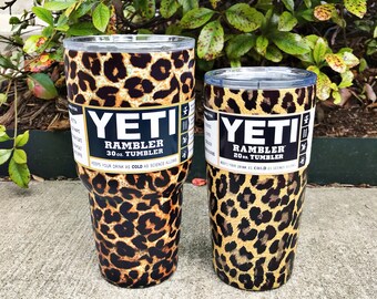 Leopard print yeti | Etsy