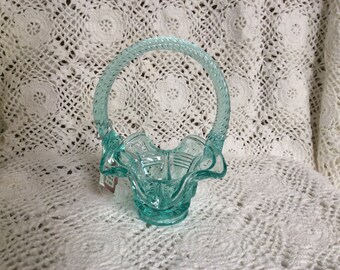 Fenton glass basket | Etsy