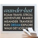 Wanderlust Travel Typography Print Poster minimal art modern
