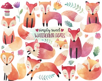 Woodland Clipart Mommy & Baby Forest Animals Cute Nature