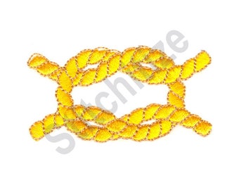 Ropes set machine embroidery design in multiple sizes. Swirl