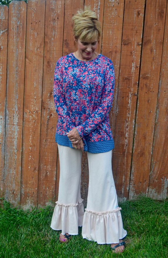 Plus Size Yoga Ruffle Pants