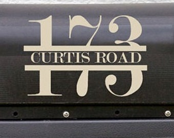 Mailbox Numbers Mail box stickers Mailbox vinyl decal
