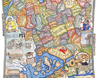 Cryptids of North America Map Art Print 16 x20
